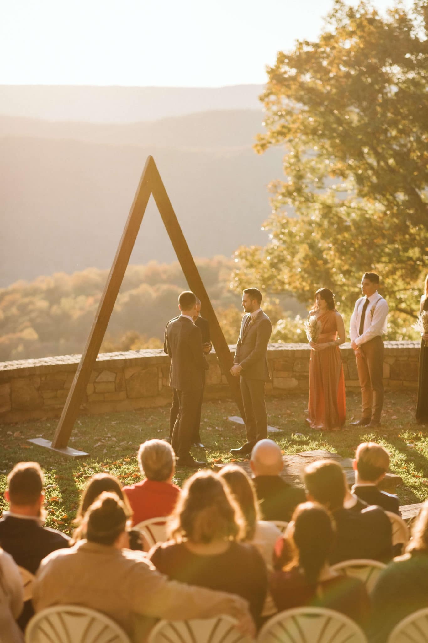 Autumn Sunset Wedding at Myer’s Point in Sewanee - OkCrowe Photography